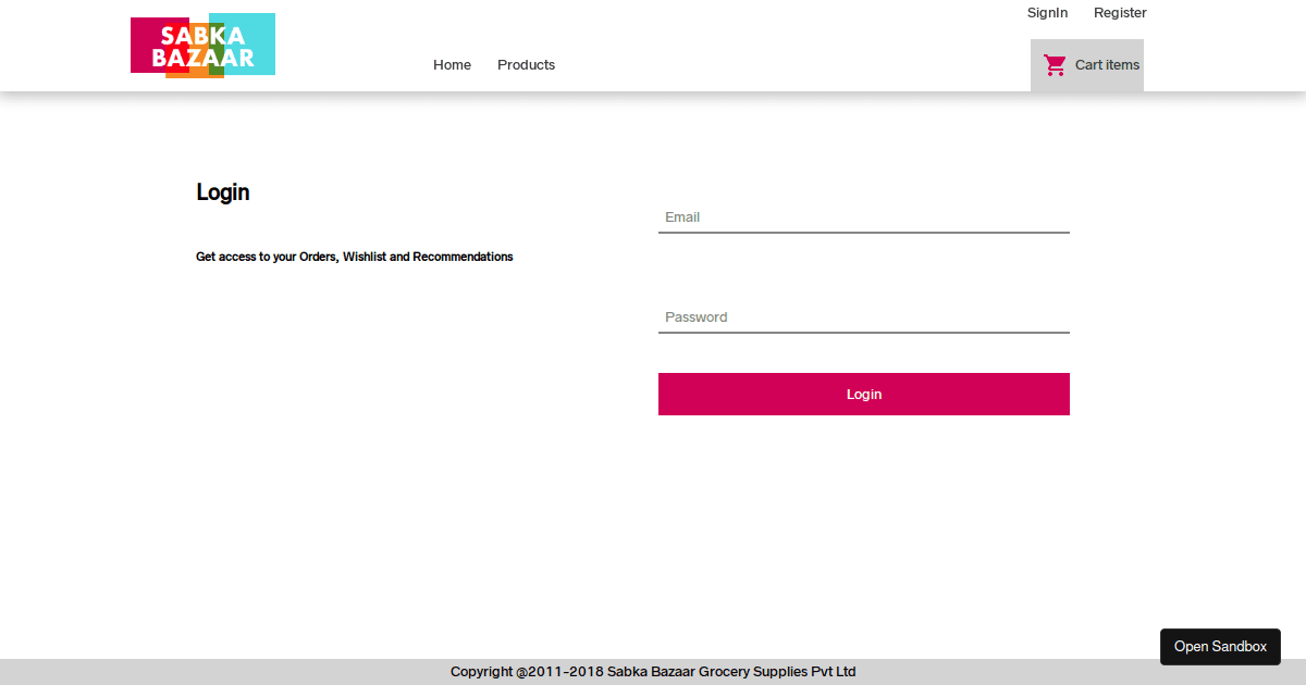 frontend - Codesandbox