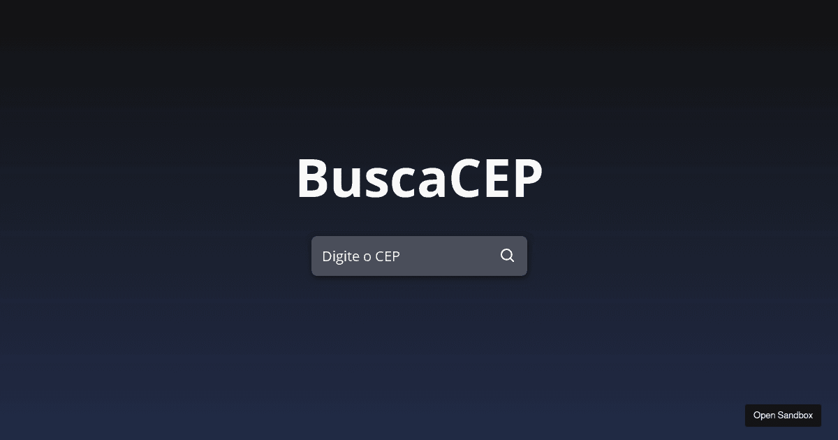 Busca Cep React Codesandbox