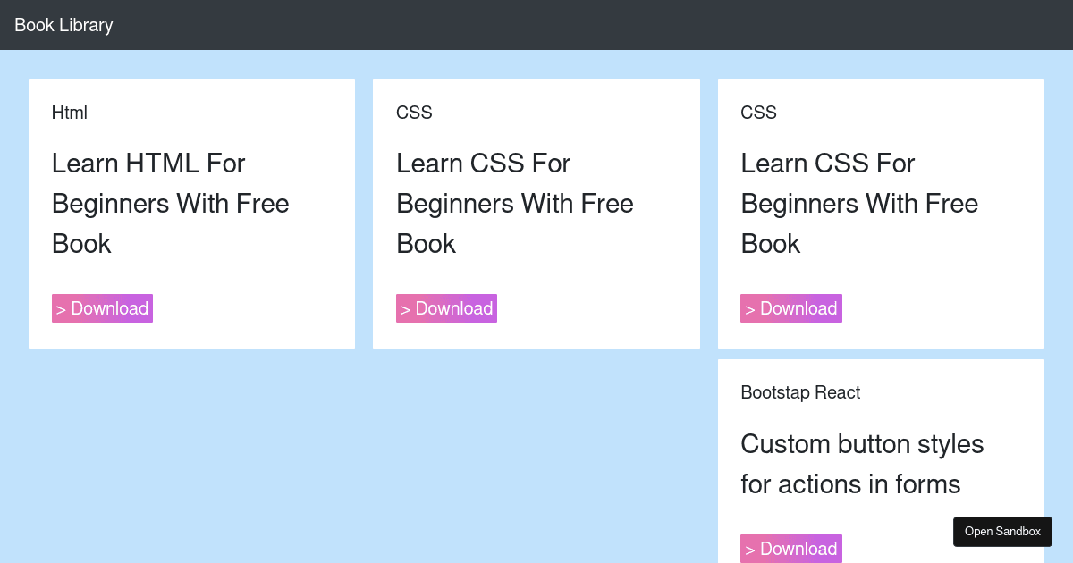 React Quizz App Demo Codesandbox