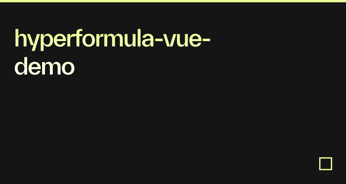 hyperformula-vue-demo - Codesandbox