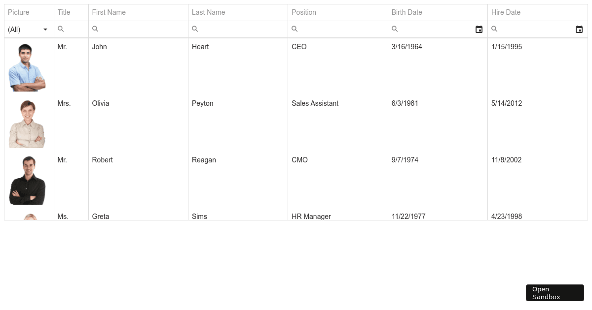 Column Template - DevExtreme Data Grid (forked) - Codesandbox Column Template - DevExtreme Data Grid (forked) - Codesandbox