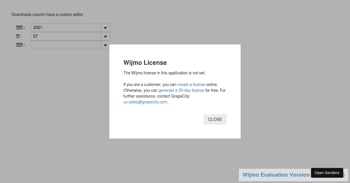 Vue2 Wijmo (forked) - Codesandbox