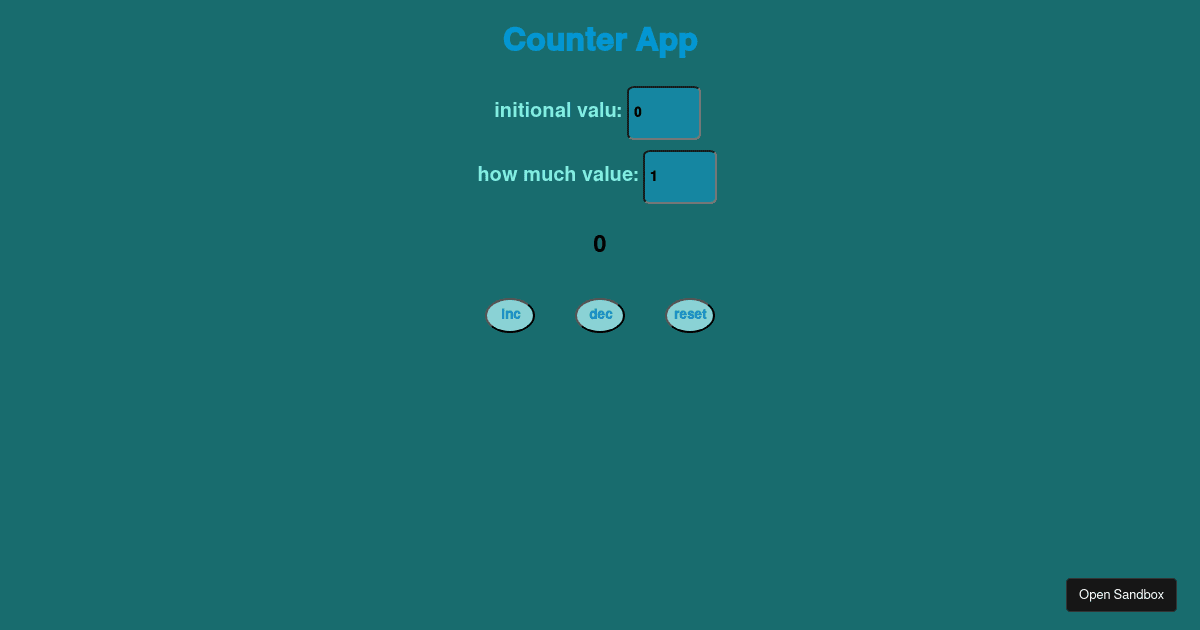 counter-app - Codesandbox