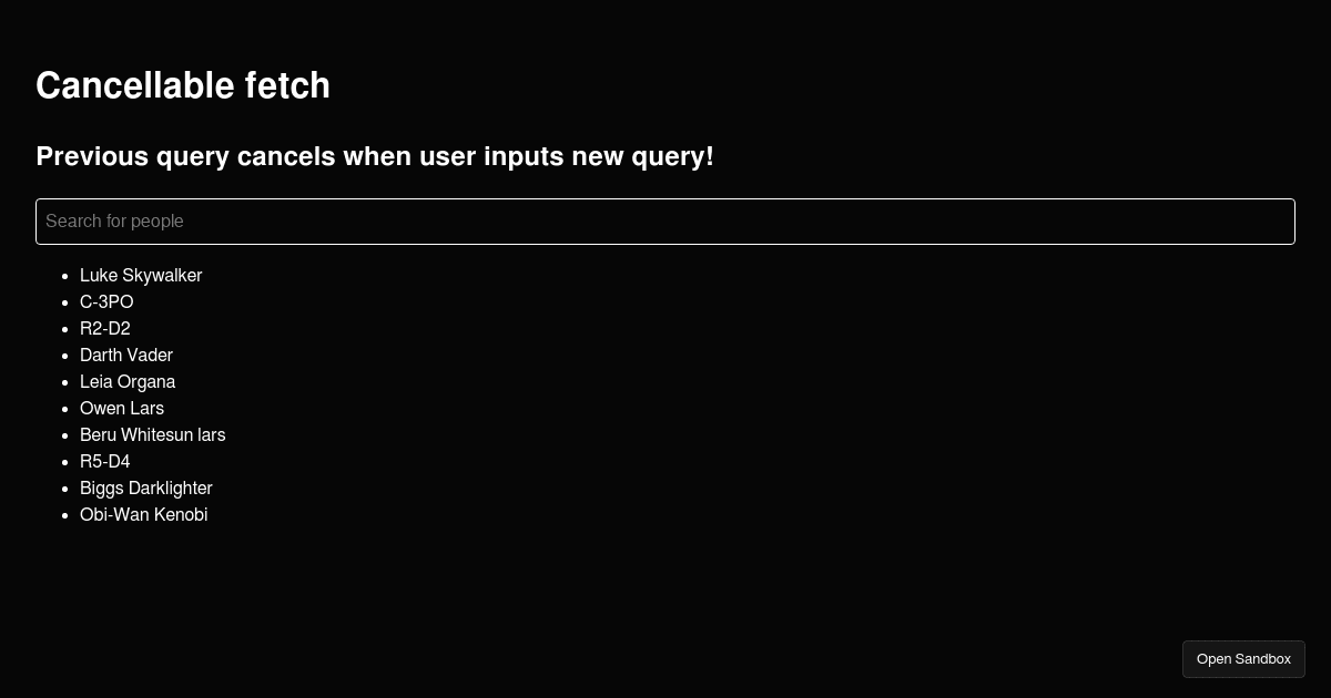 cancelling-promises - Codesandbox