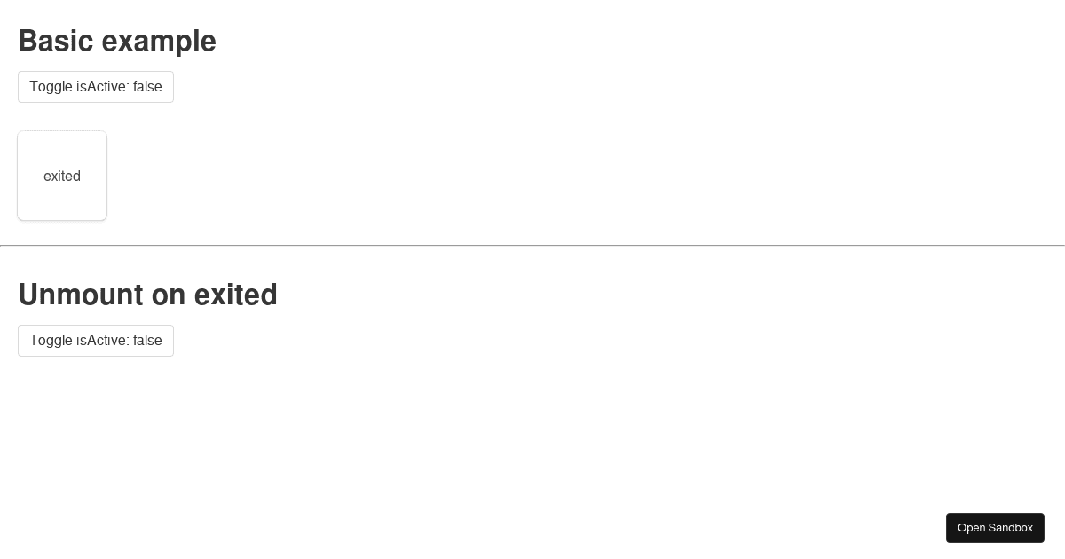 use-transition basic example - Codesandbox