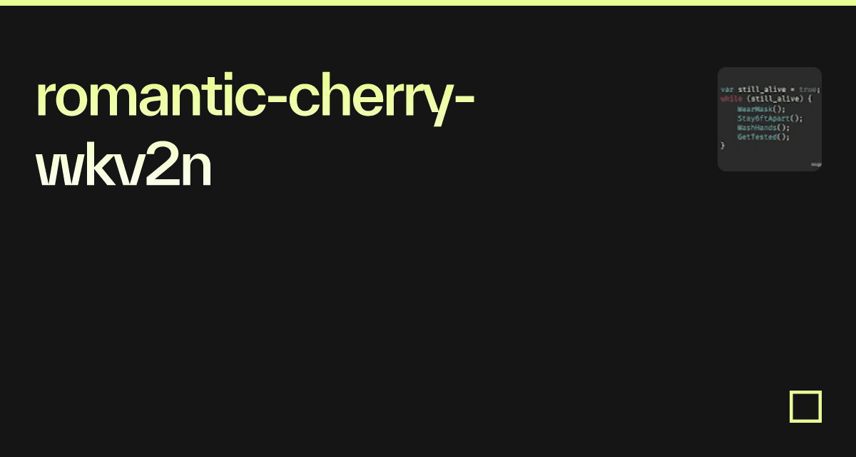 romantic-cherry-wkv2n - Codesandbox