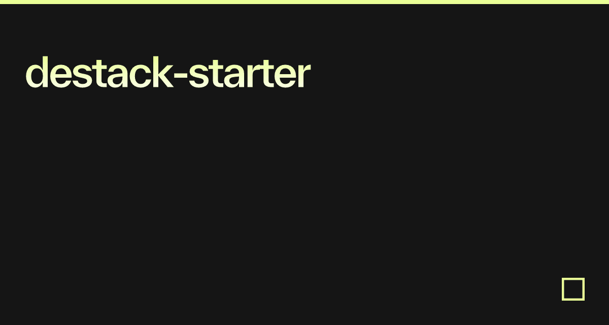 destack-starter - Codesandbox