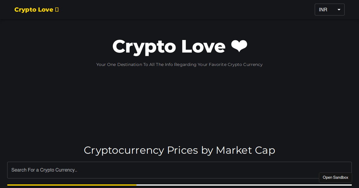 crypto-love - Codesandbox