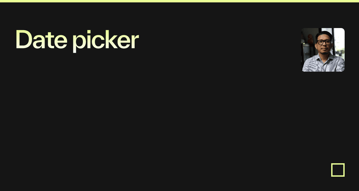 Date picker - Codesandbox