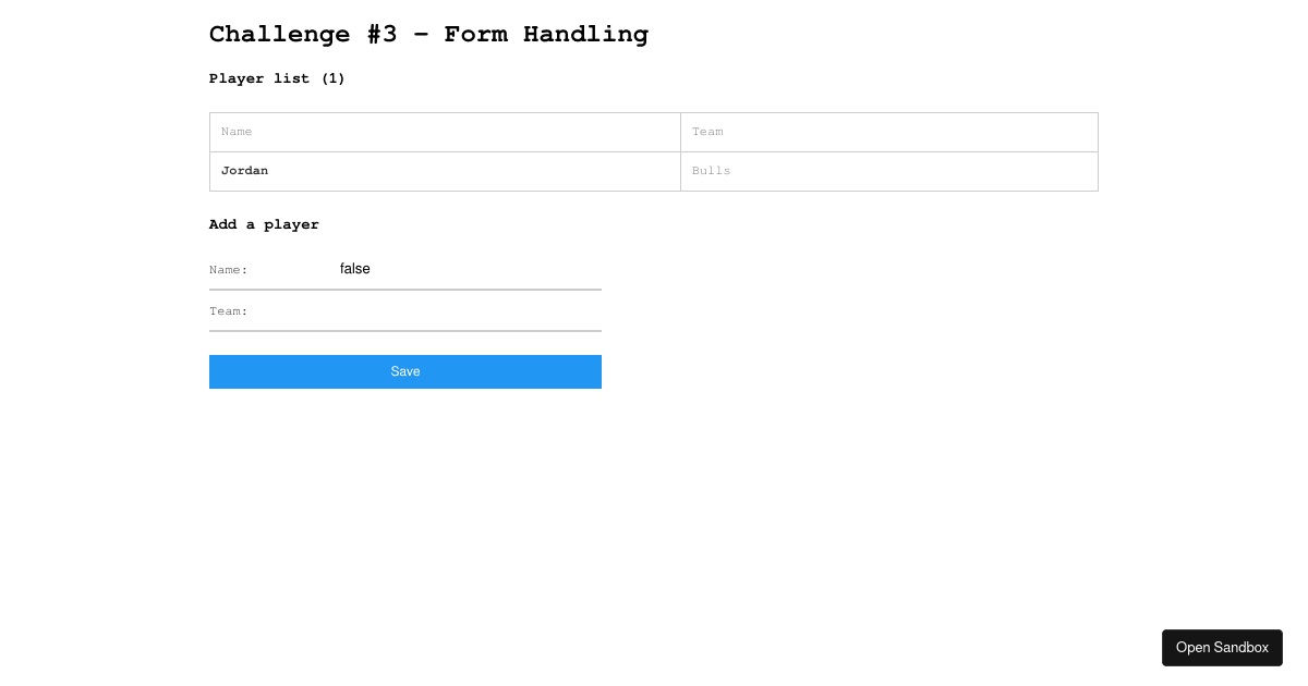 Form Handling (forked) - Codesandbox Form Handling (forked) - Codesandbox