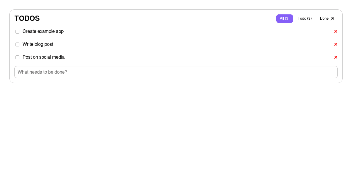 Polyglot Todos - Codesandbox