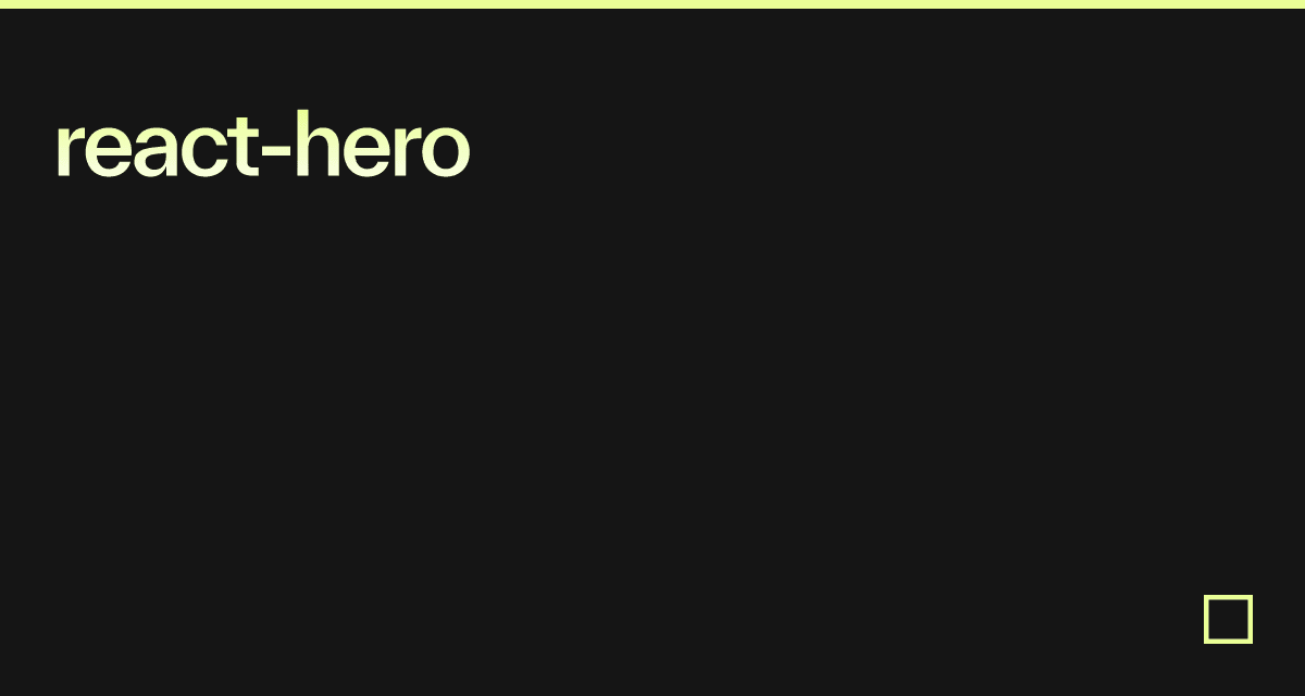 react-hero - Codesandbox