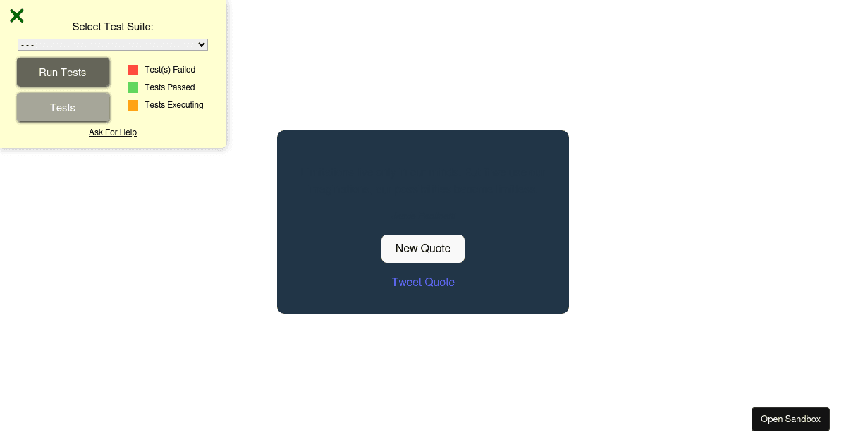 Random Quote Machine FCC - Codesandbox