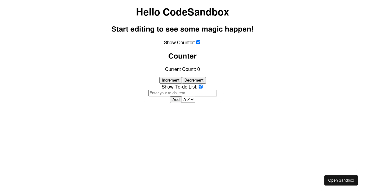 SSI_Counter&toDoList_project - Codesandbox