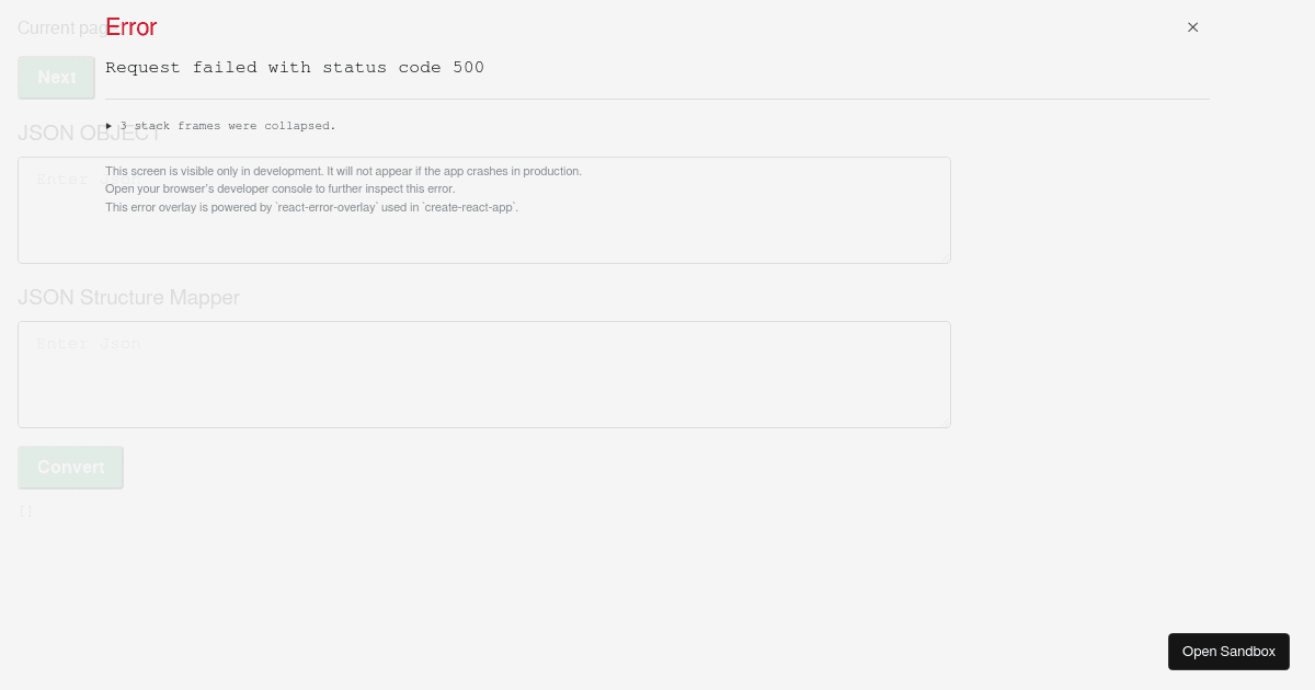 React Ts Json Structure Codesandbox