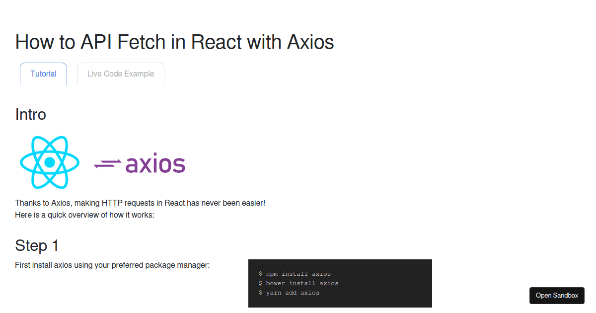 axios-cheatsheet - Codesandbox