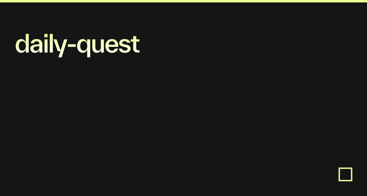 daily-quest - Codesandbox
