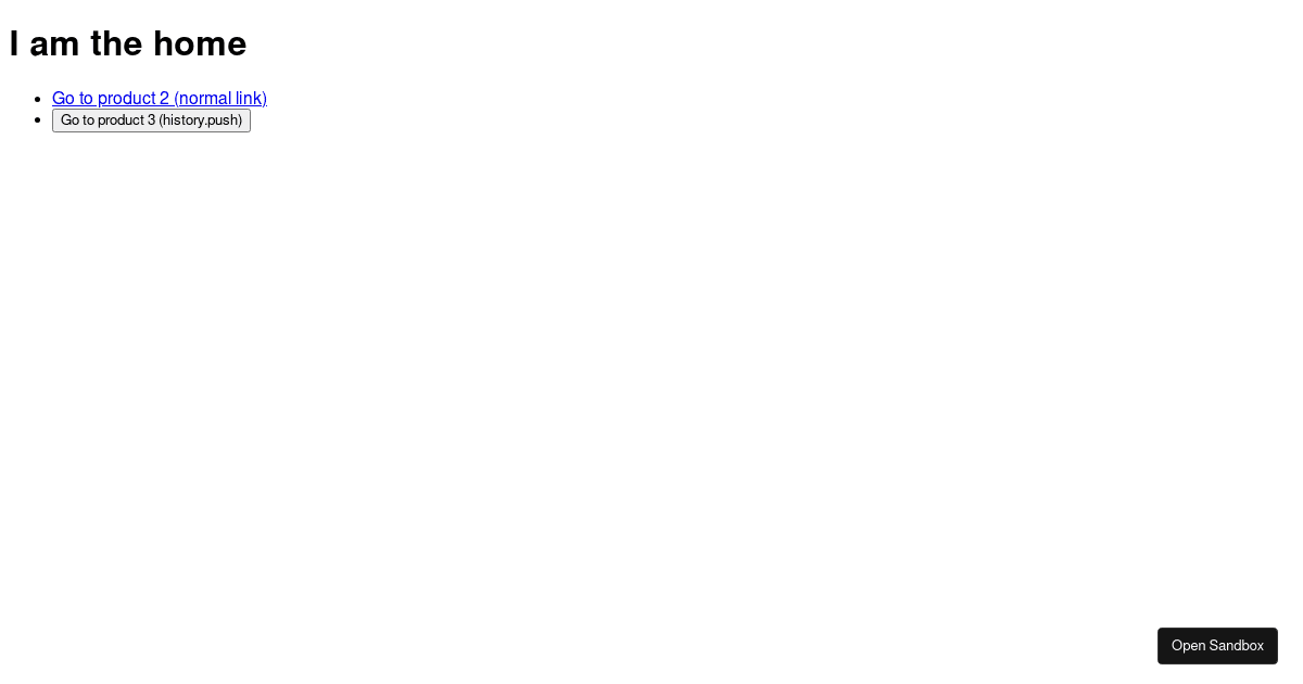 React Router Flux Codesandbox