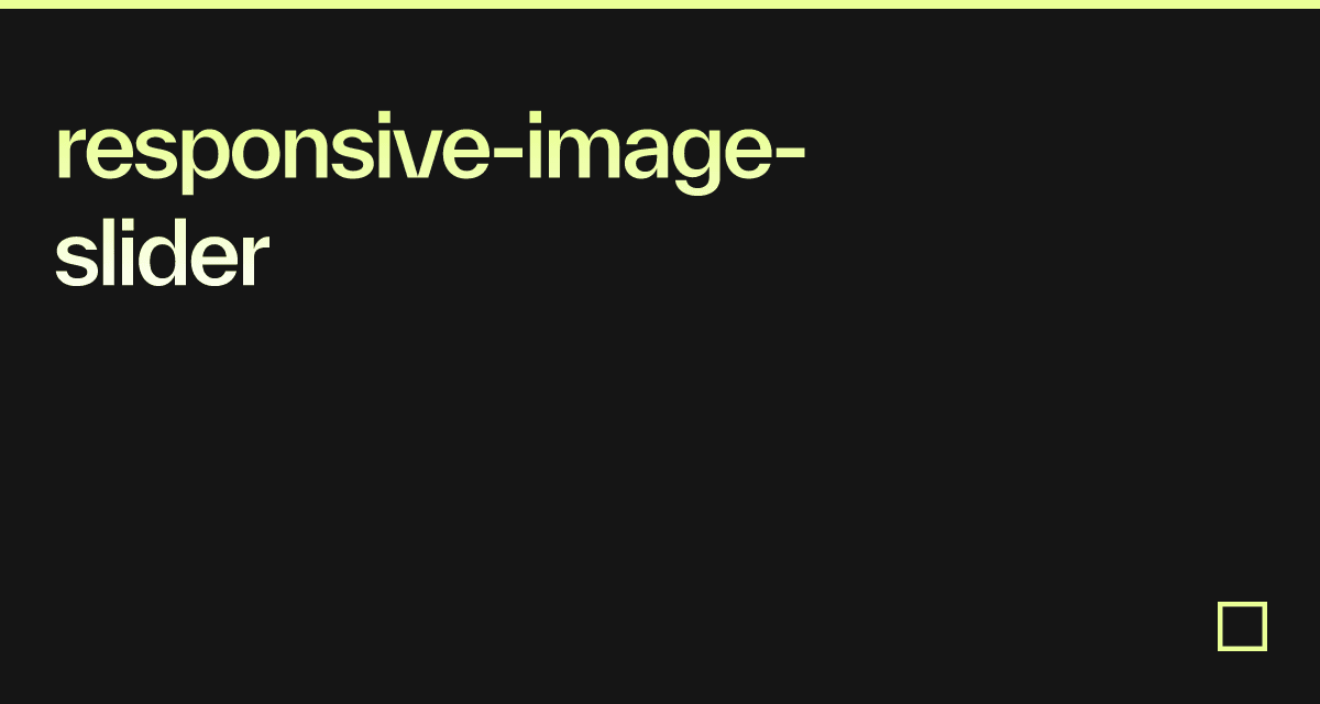 responsive-image-slider - Codesandbox