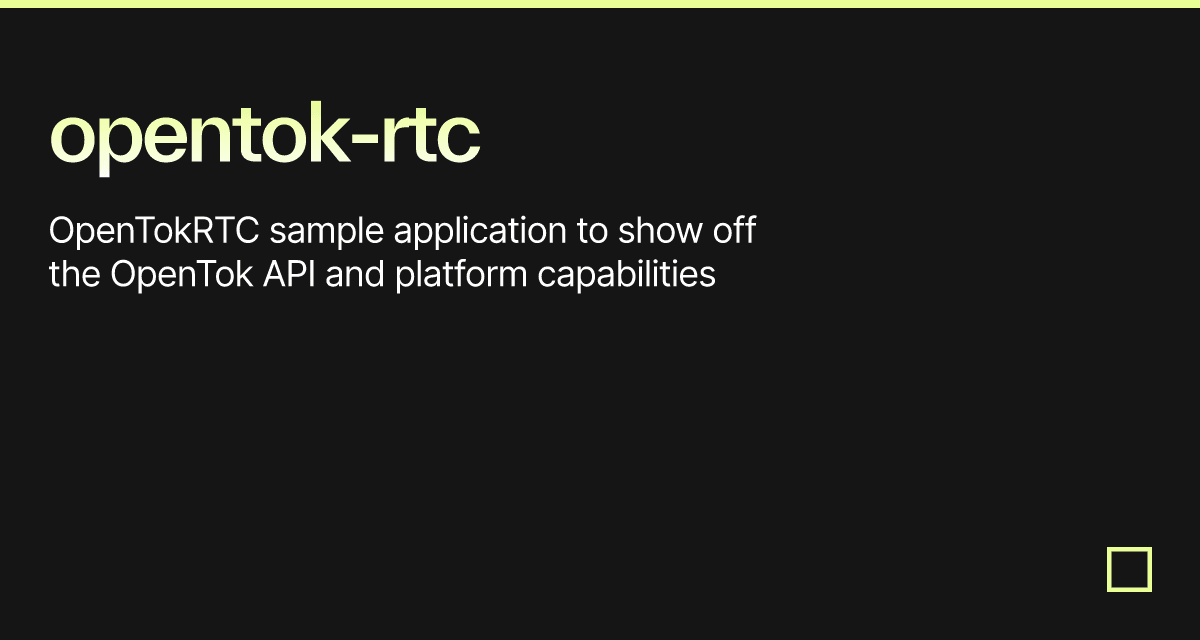 opentok-rtc - Codesandbox