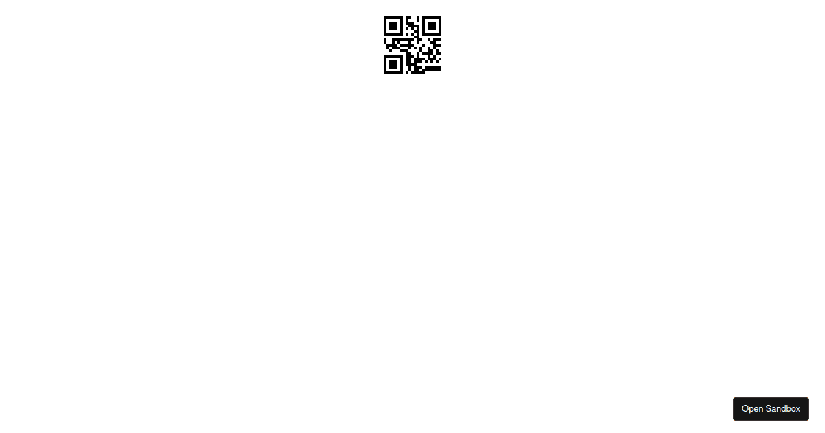 useQrCode hook (forked) - Codesandbox