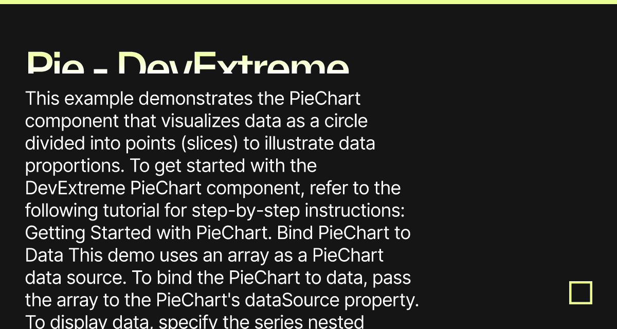 Pie - DevExtreme Charts - Codesandbox