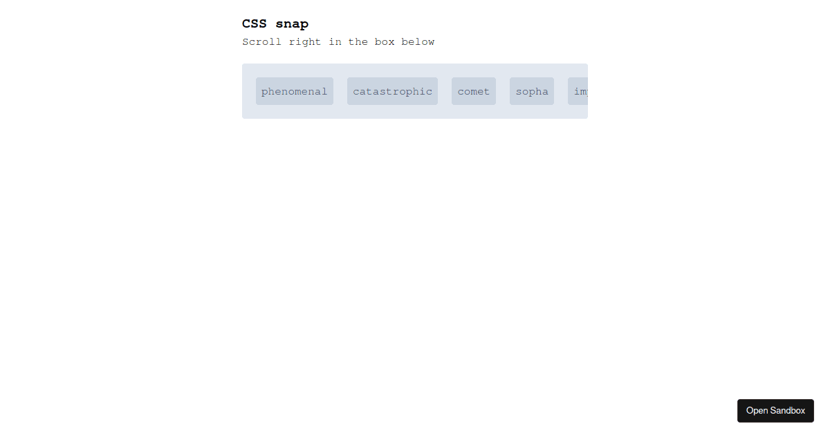 tailwind snap - Codesandbox