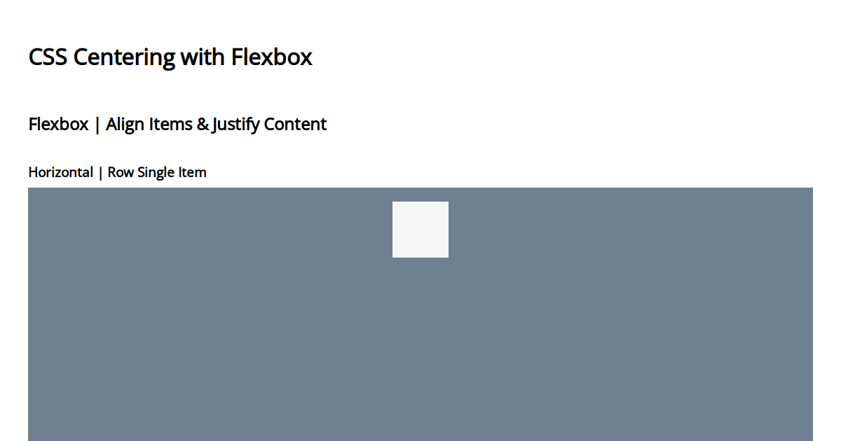 CSS Centering with Flexbox - Codesandbox