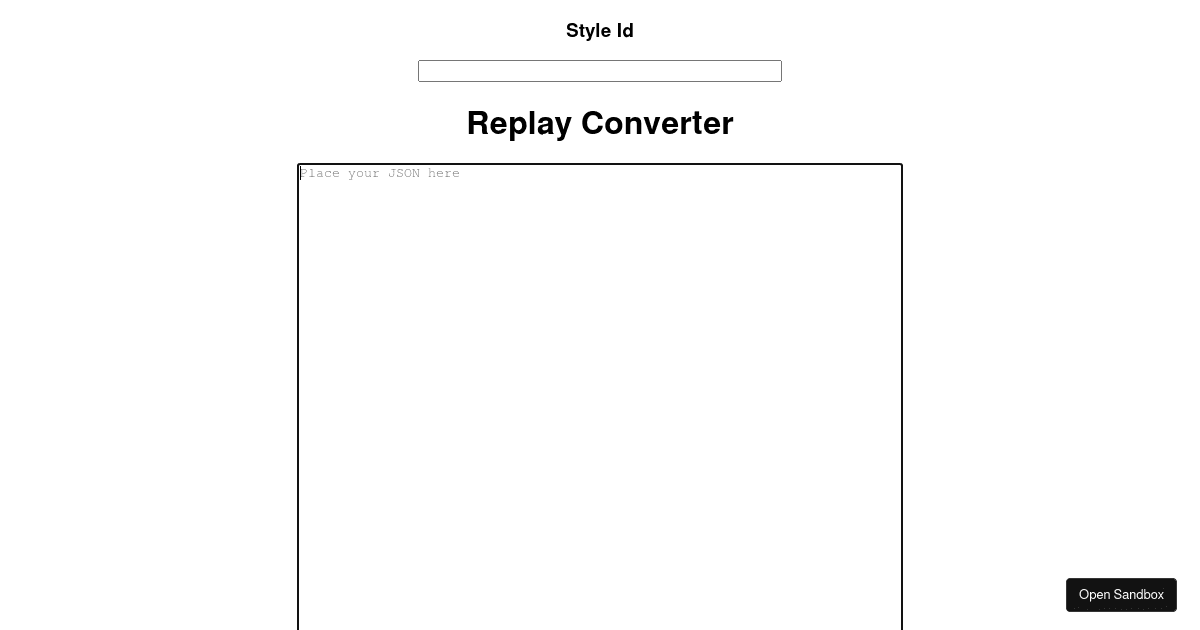 Replay Converter - Codesandbox