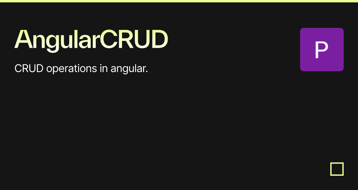 AngularCRUD - Codesandbox