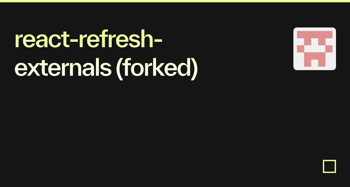 react-refresh-externals (forked) - Codesandbox