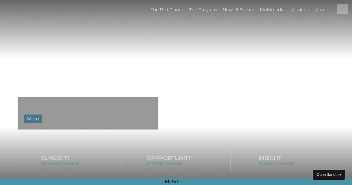 Mars - Inline Styles - Codesandbox