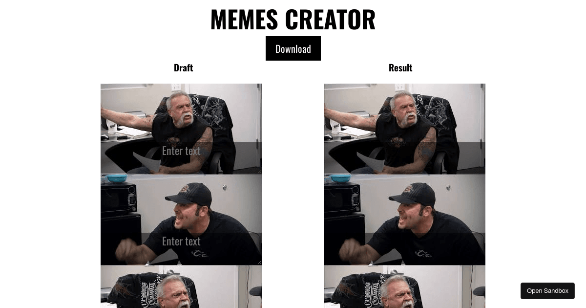 memes-creator - Codesandbox