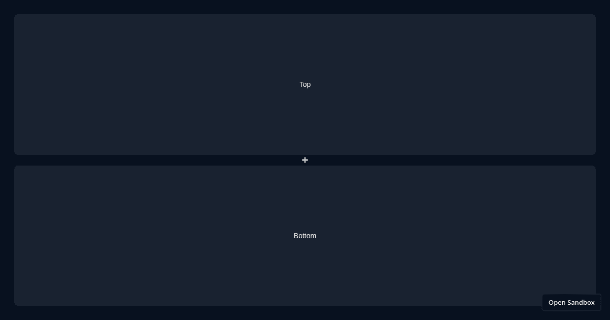react-resizable-panels - Codesandbox