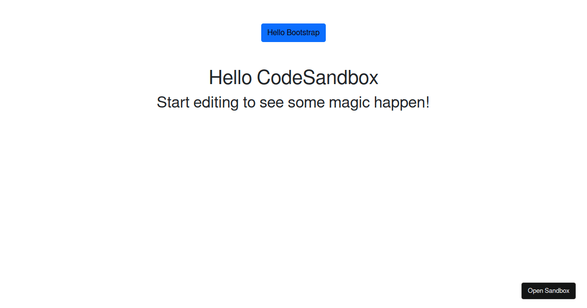 react - Codesandbox