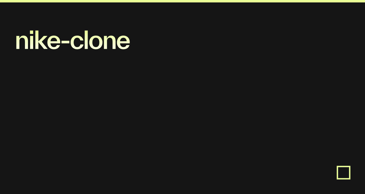 nike-clone - Codesandbox
