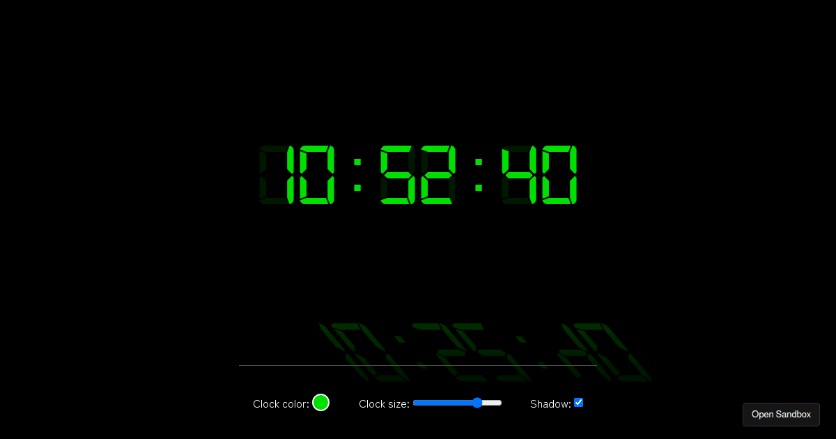 clock - Codesandbox