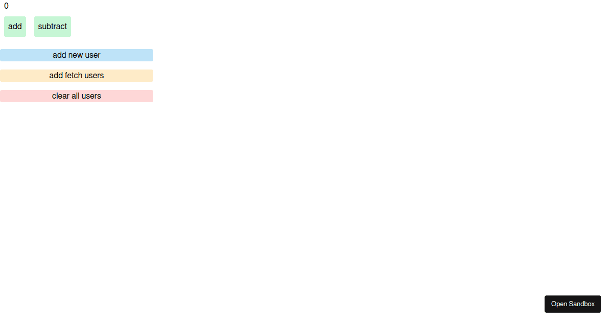 Tailwind+React+redax(combineReducer, useSelector) - Codesandbox