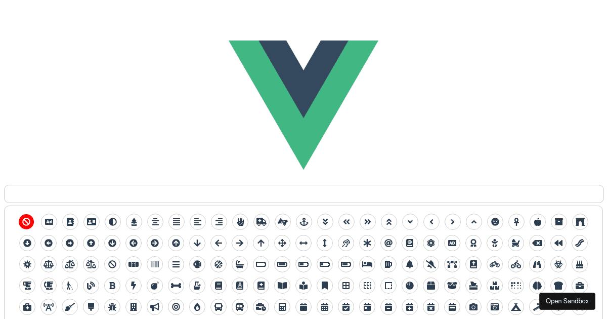 Vue Icon Picker - Codesandbox