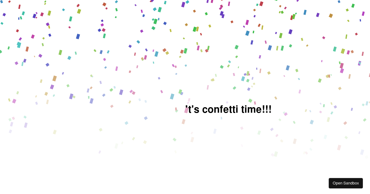 React Raining Confetti Forked Codesandbox