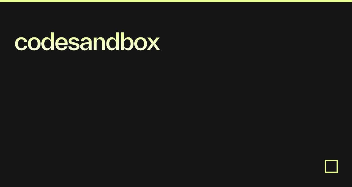 codesandbox - Codesandbox