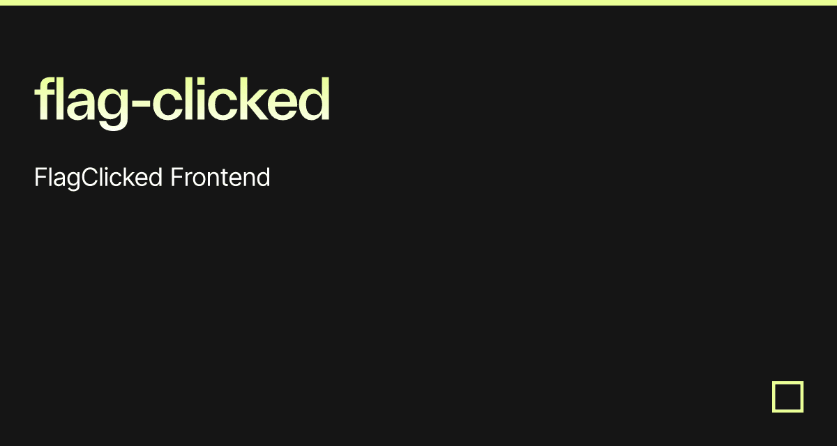 flag-clicked - Codesandbox