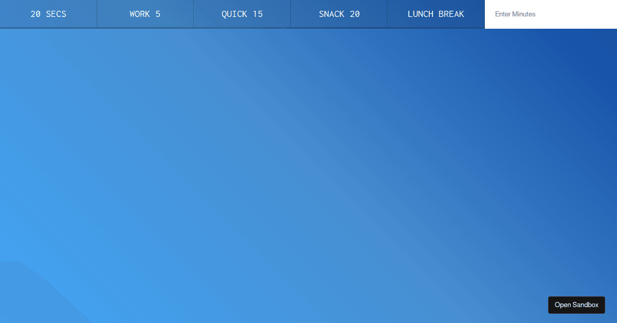 Countdown Timer - Codesandbox