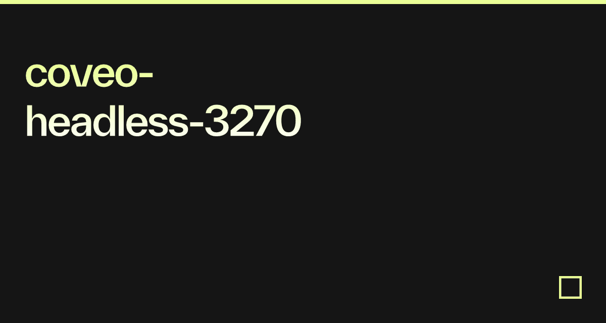 coveo-headless-3270 - Codesandbox