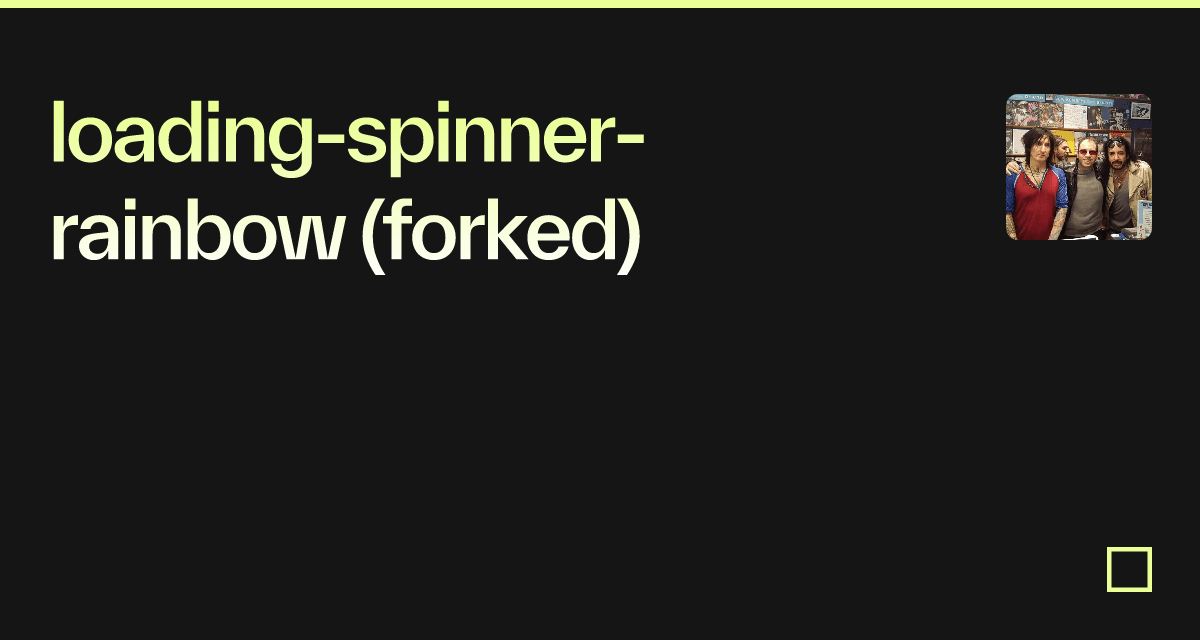 loading-spinner-rainbow (forked) - Codesandbox