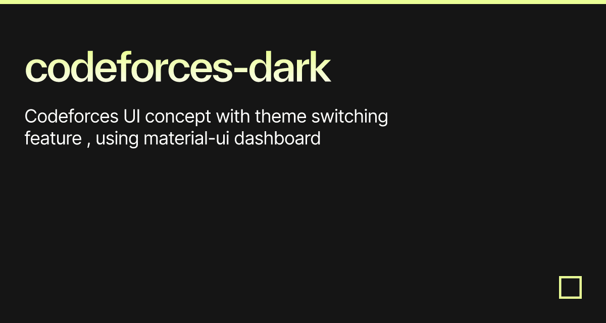 codeforces-dark - Codesandbox