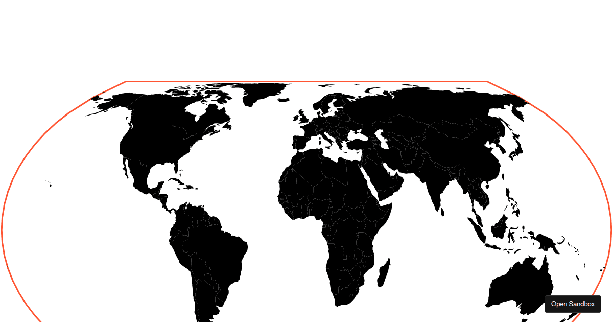 World map with sphere - Codesandbox