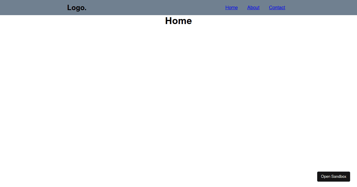 React Router Dom Navbar Codesandbox