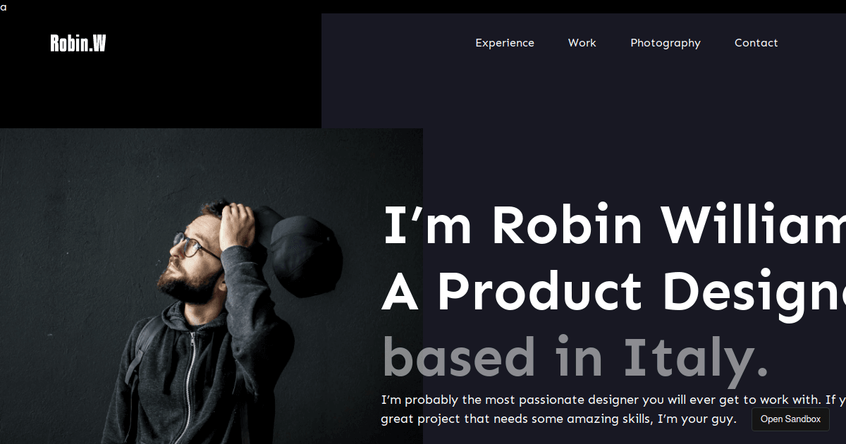 Design Portfolio - Codesandbox