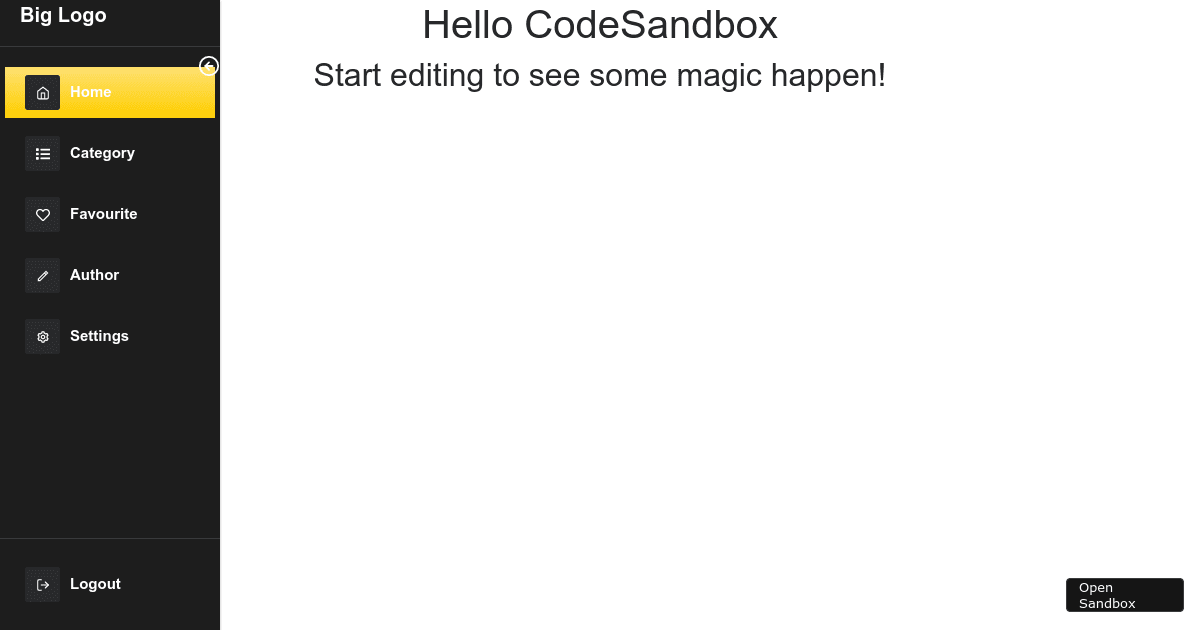 react - Codesandbox